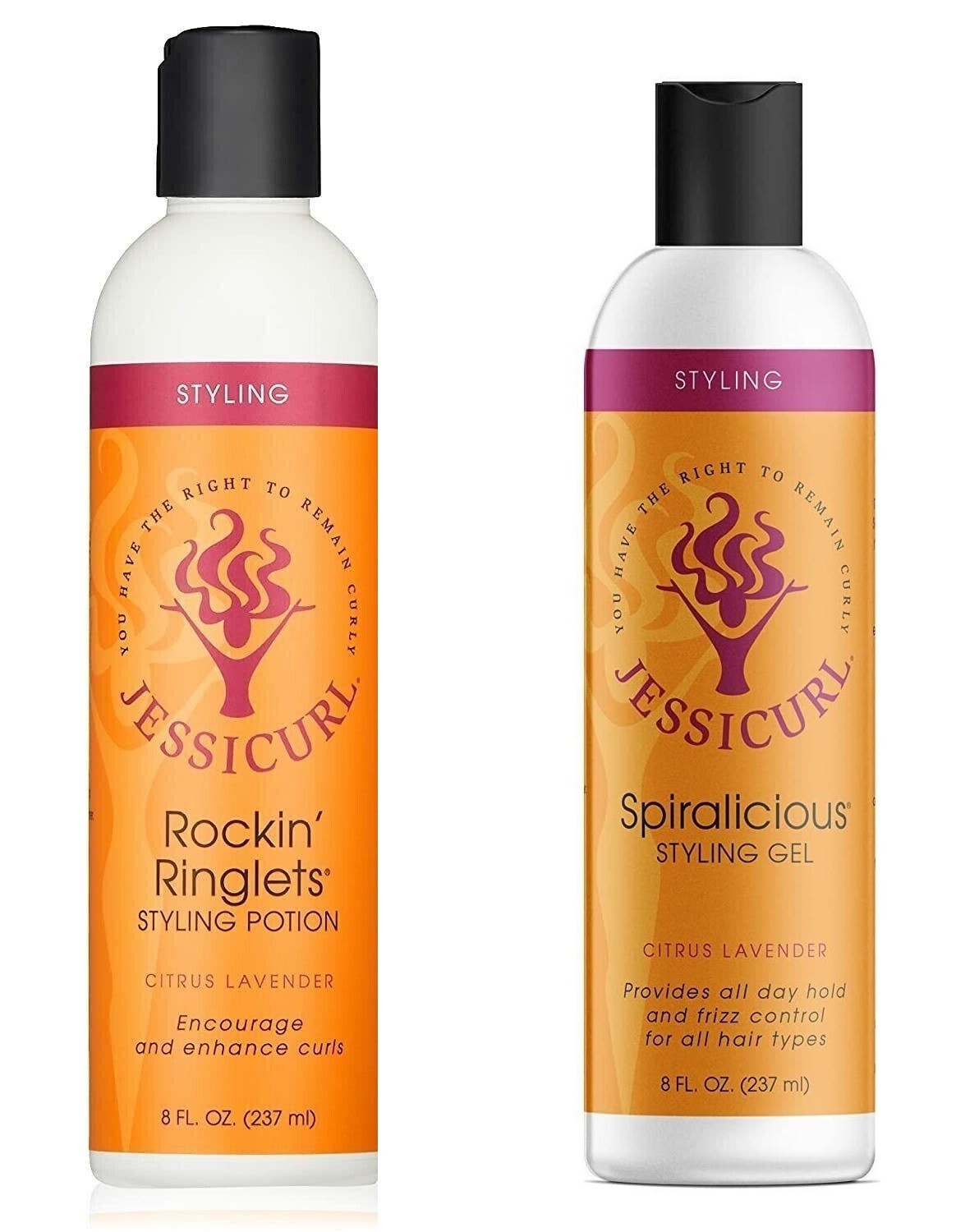 Jessicurl, Rockin' Ringlets Styling Potion & Spiralicious Styling Gel ...