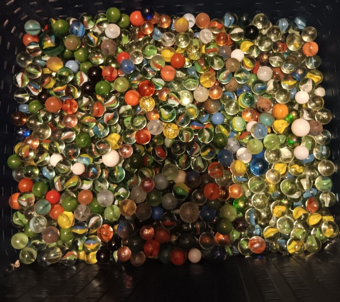 VINTAGE Glass mostly Cats Eye Marbles. Mix Lot Of 240 - ESTATE FIND | eBay