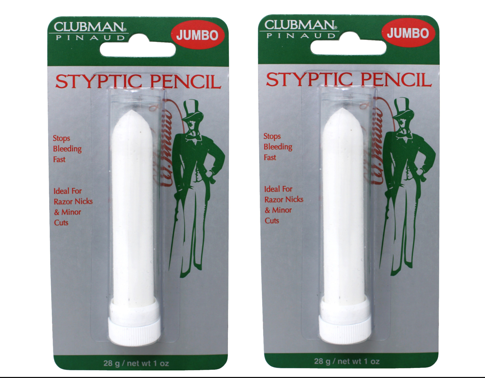 Clubman Pinaud Jumbo Styptic Pencil, 1 oz - Fast Bleeding Relief - 2 ...