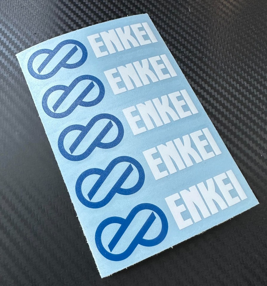 5 Enkei Logo Vinyl Decals Stickers for Spokes of Wheels Rims You Pick ...