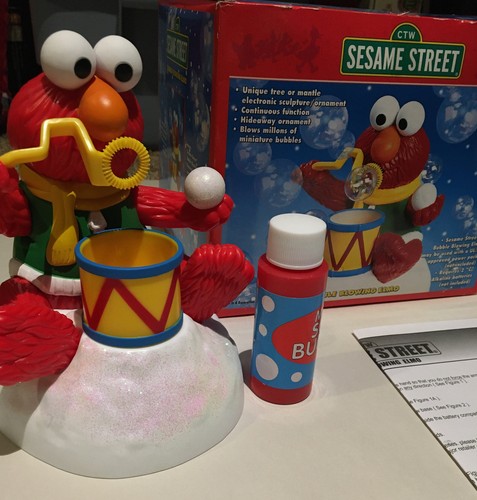 Sesame Street Bubble Blowing Elmo Vintage 1999 Kurt Adler Christmas ...