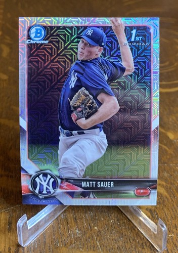 2018 Bowman Chrome Mega Box Prospects Refractor #BCP102 Matt Sauer ...