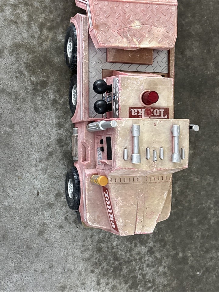 Vintage! Big Tonka Flatbed Trailer Fire Semi Truck #3365 | eBay