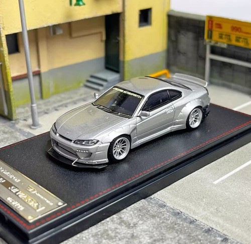 GB SW 1:64 Silver JDM S15 Slivia Widebody Racing Sport Model Diecast ...