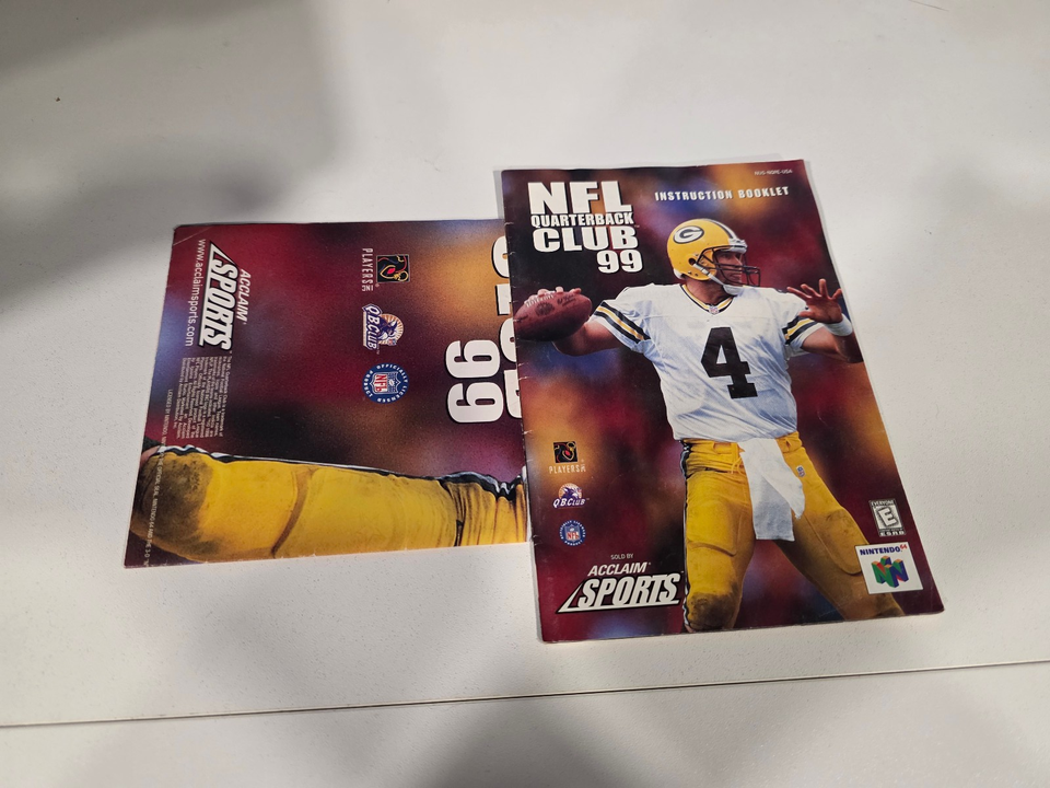 NINTENDO 64 NFL QUARTERBACK CLUB 99 W/MANUAL + POSTER (125074-1K JAO ...