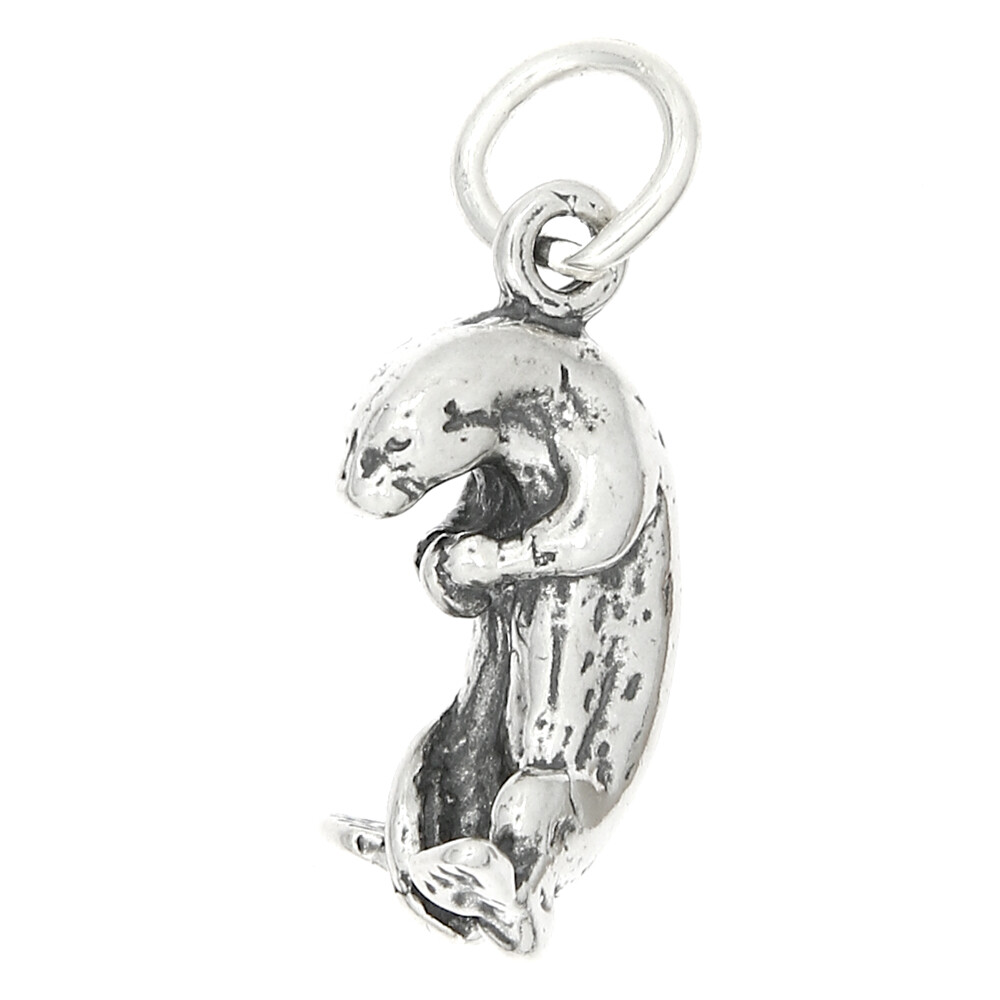 Sterling Silver Three-Dimensional Sea Otter Charm or Pendant | eBay