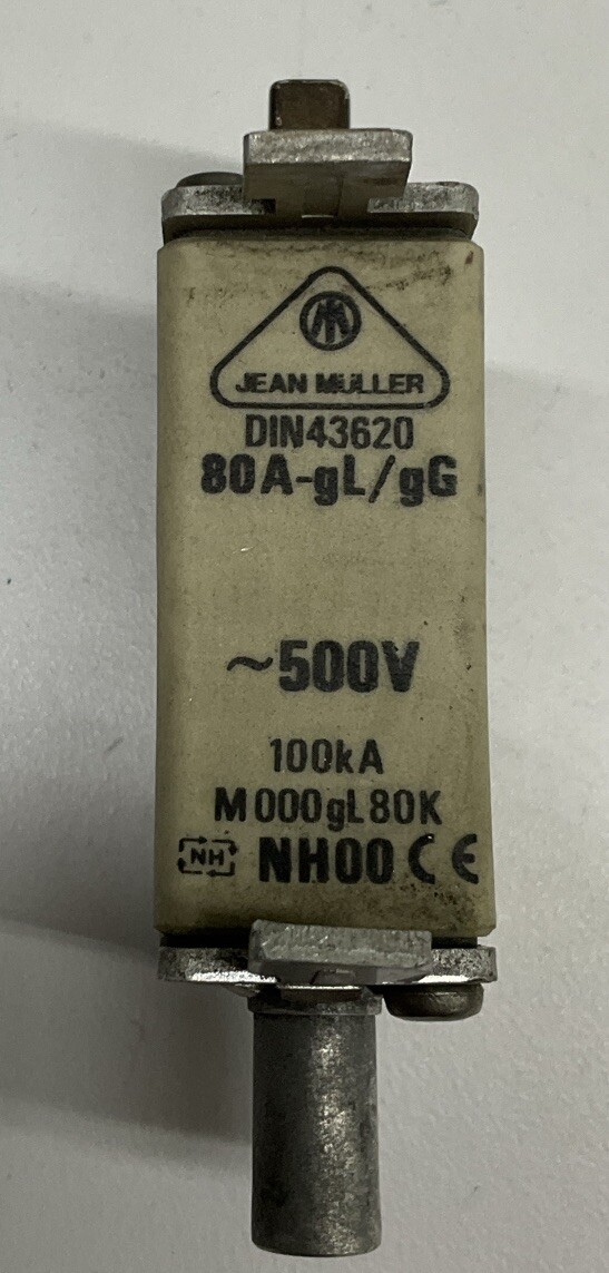 Jean Muller 80A-gL/gG 80-Amp 500 Vac Type Din 43620 NH00 Fuse Link | eBay