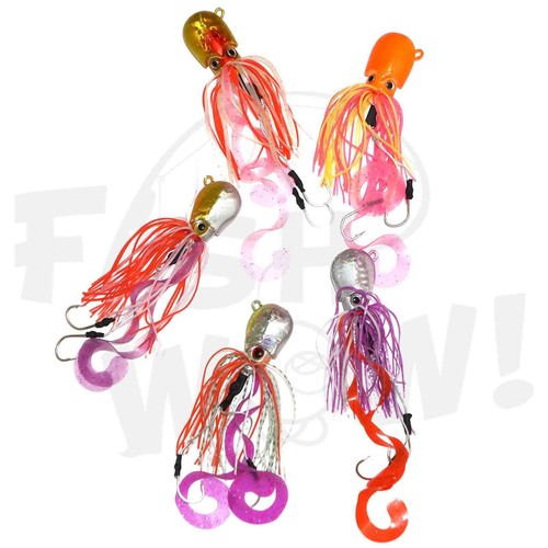 5pcs 4.25oz Fishing Octopus Head Jig Ling cod Saltwater weight Jighead ...