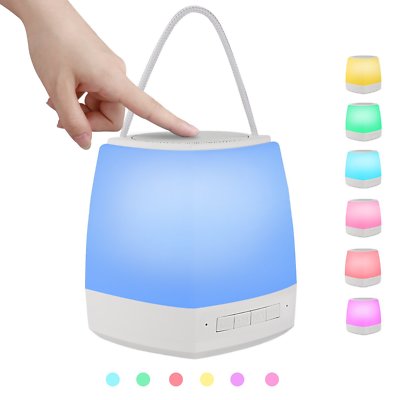 Color Changing Bluetooth Speaker Wireless Music Lamp Portable Touch ...