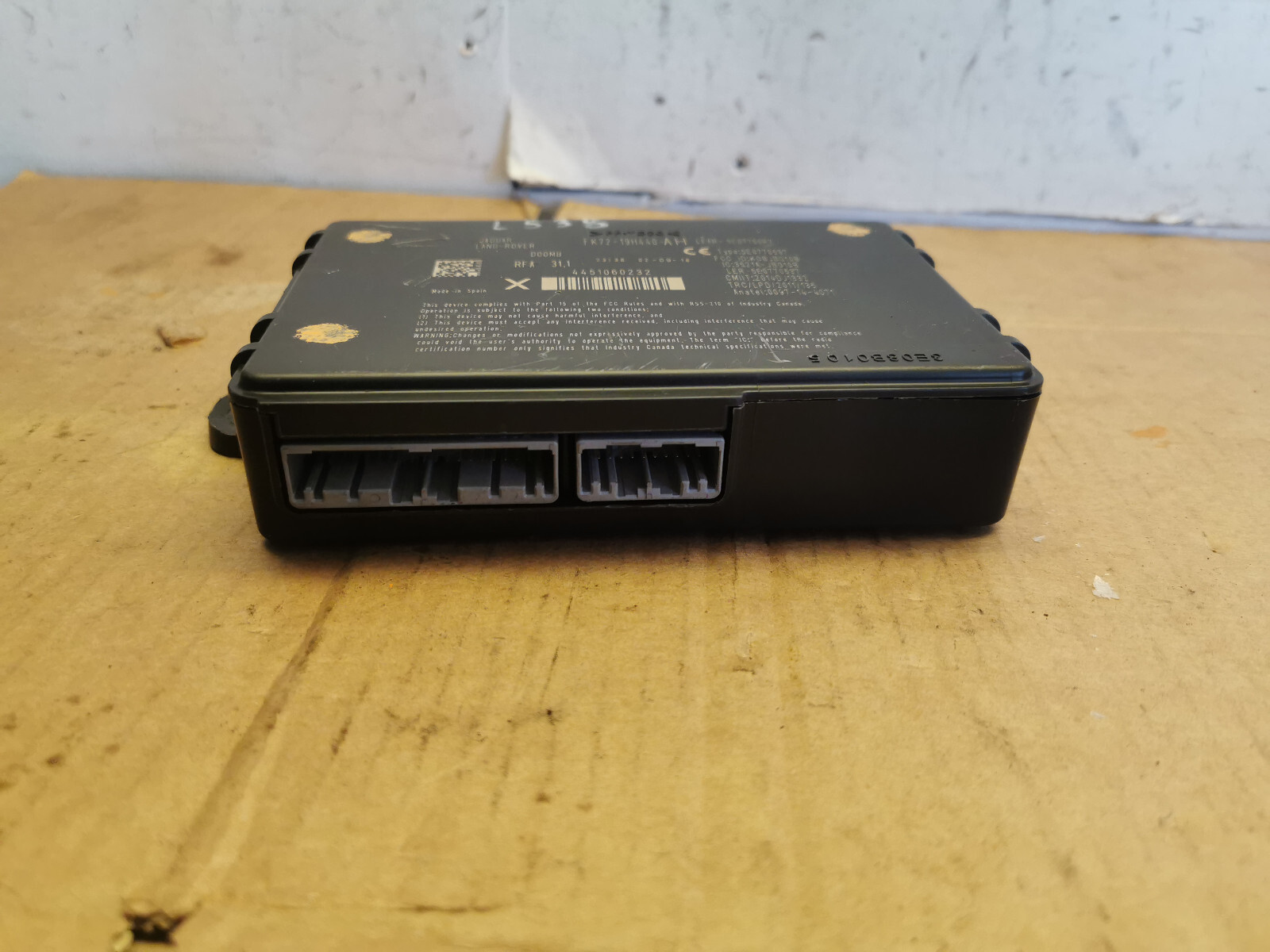 RANGE ROVER EVOQUE L538 2018 KEYLESS ENTRY CONTROL MODULE FK72-19H440 ...