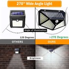 100 LED Solar Power Wall Light Waterproof Outdoor PIR Motion Sensor ...