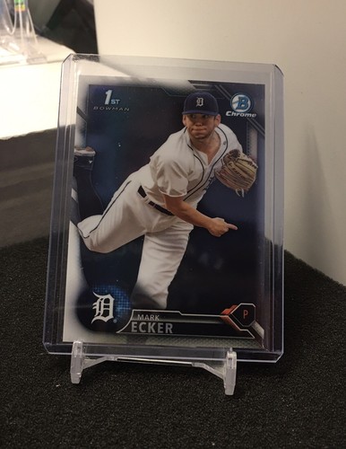 Mark Ecker 1st Rookie 2016 Bowman Chrome card BDC-114 Detroit Tigers ...
