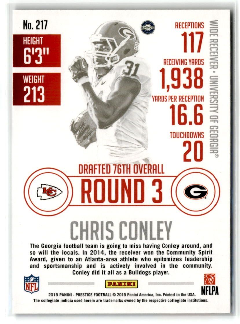 2015 Panini Prestige - Rookie #217 Chris Conley (RC) for sale online | eBay