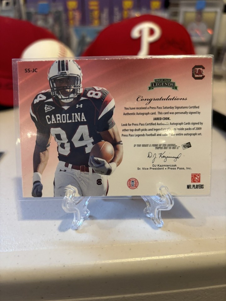 2009 Press Pass Legends Saturday Signatures Jared Cook #SS-JC Rookie ...