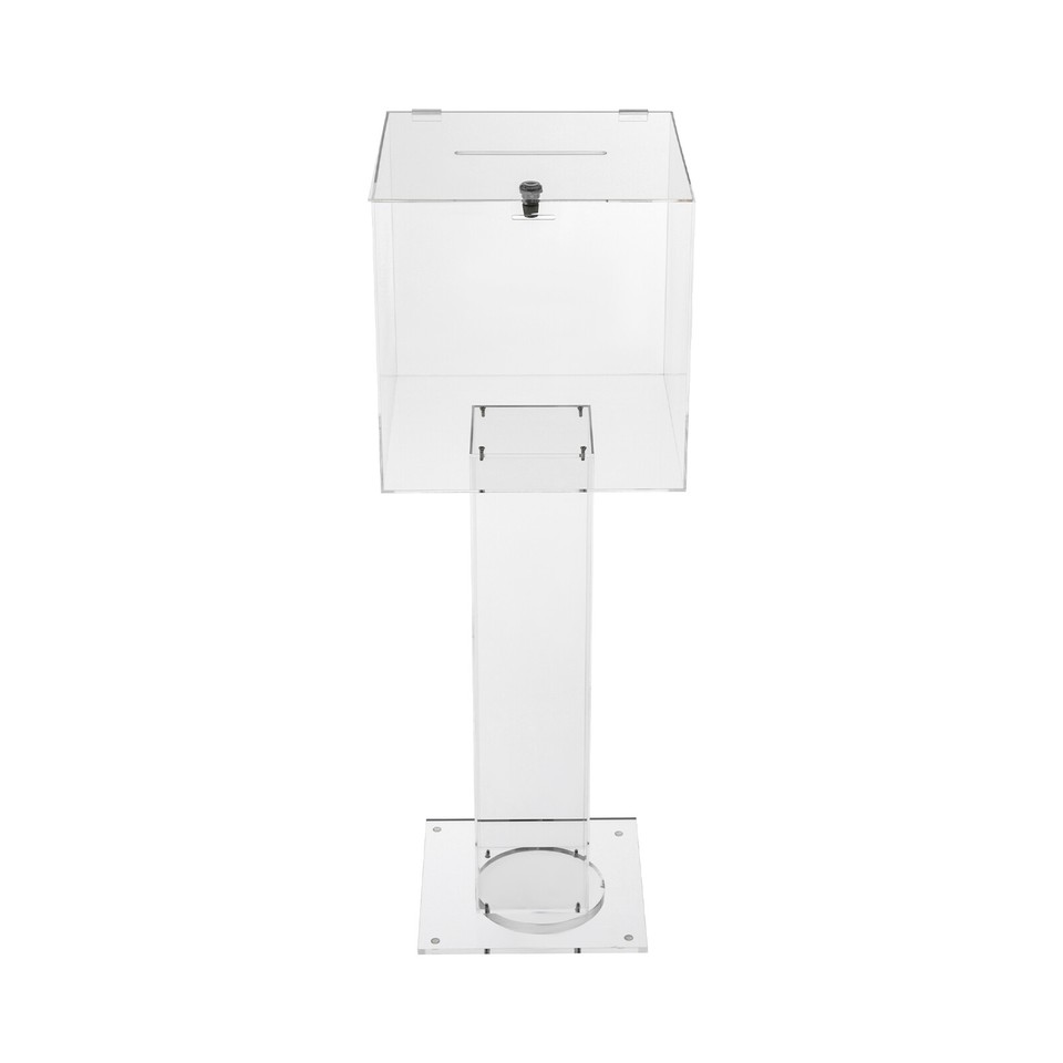 Clear Acrylic Ballot Box Practical Voting Box Lockable Ballot Box With ...
