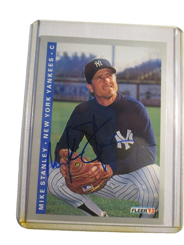 SIGNED AUTOGRAPHED Mike Stanley #656 Fleer 1993 Baseball Card New York ...