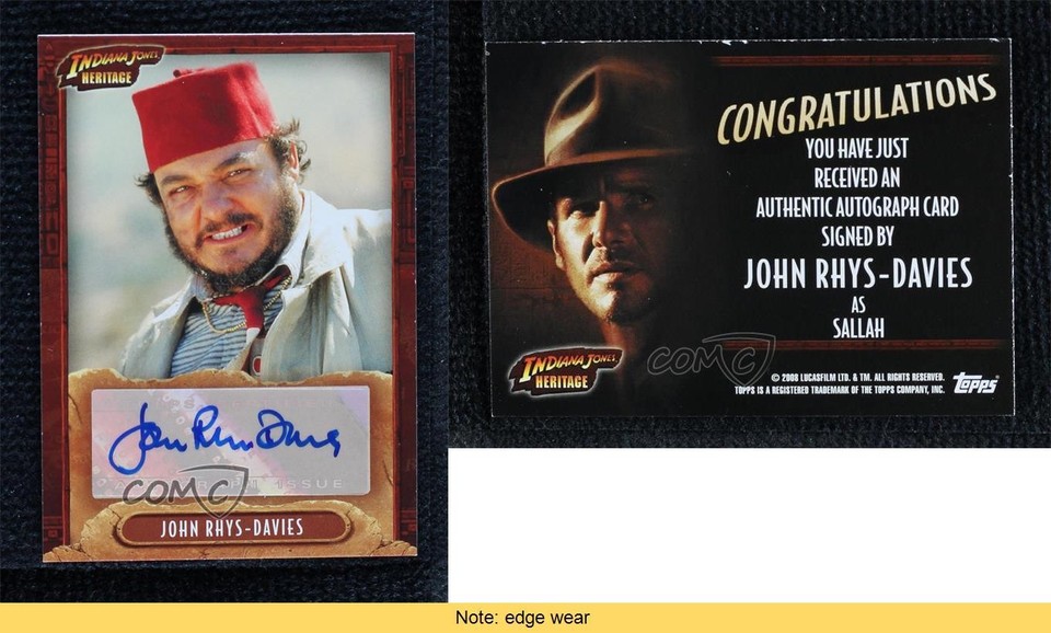 2008 Topps Indiana Jones Heritage Auto John Rhys-Davies as Sallah Auto ...