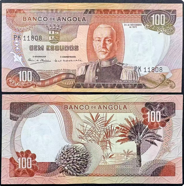 Angola 100 Escudos 1972 P 101 UNC New Banknote | eBay UK