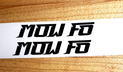 mud mower racing Decals stickers FIT John Deere Cub Cadet Toro MOW FO ...