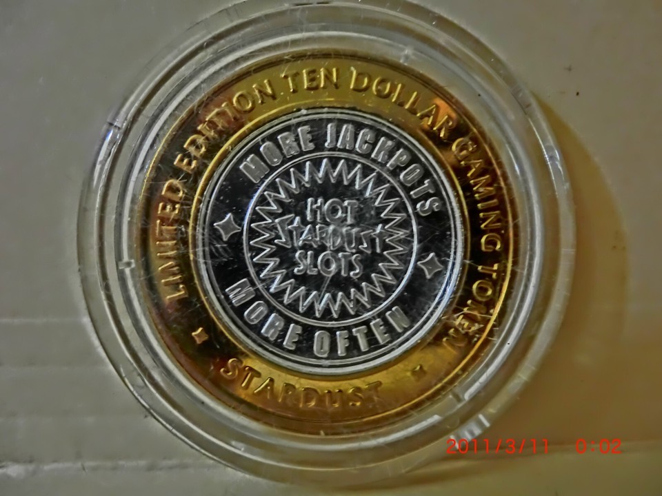 Stardust Limited Edition ~ Ten Dollar Gaming Token ~ .999 Fine Silver ...