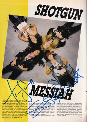 SHOTGUN MESSIAH band REAL SIGNED early mag pinup photo #4 COA Tim Skold ...