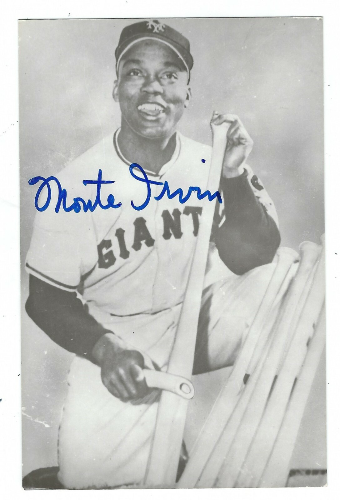 Autographed MONTE IRVIN New York Giants BxW Rowe Postcard w/COA | eBay