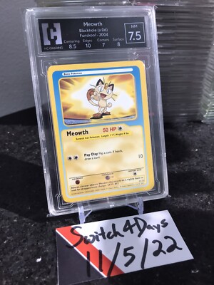 Pokemon Funskool 2004 - Meowth (a 06) - BLACKHOLE - HCGS 7.5 - FREE ...