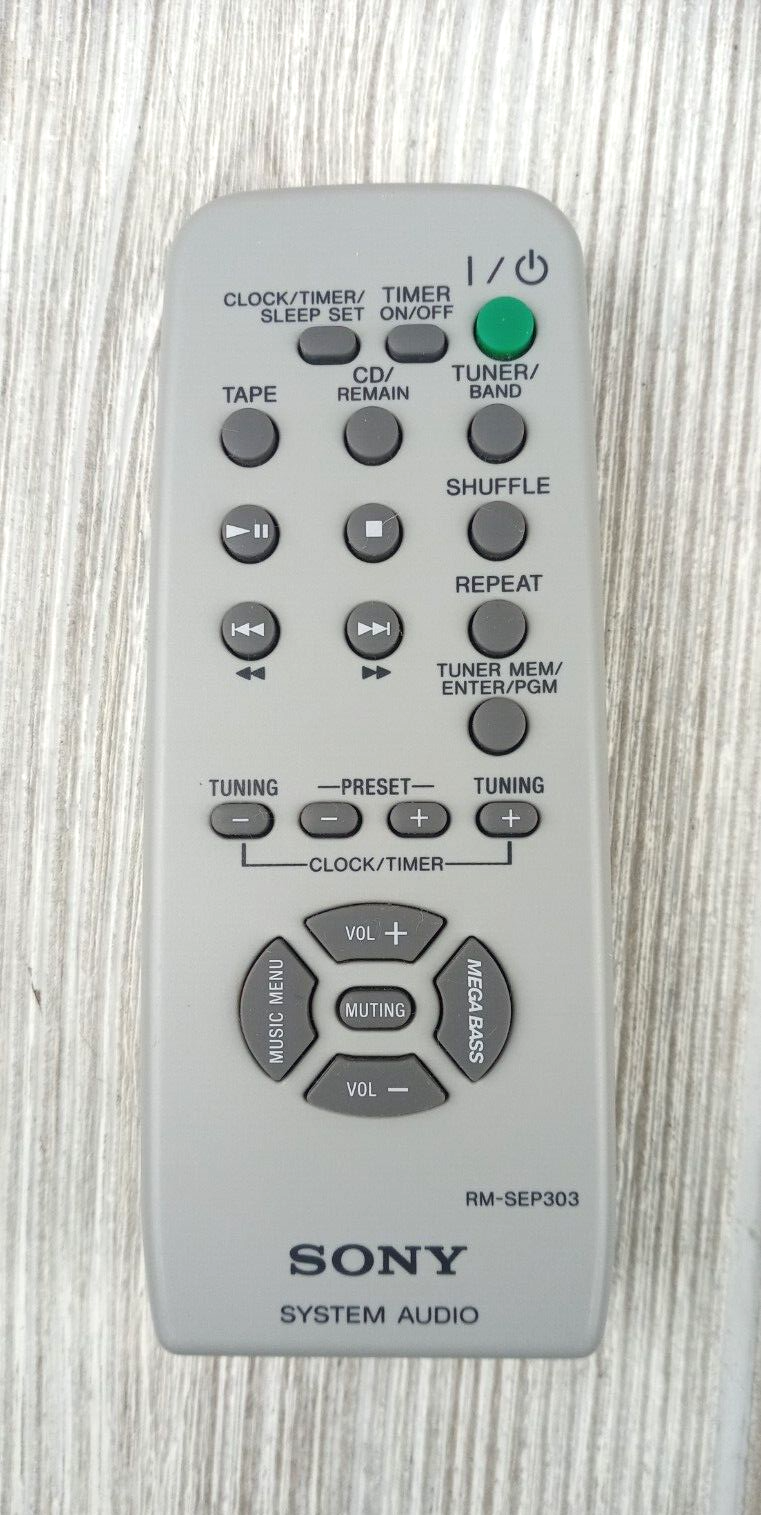Genuine Sony RM-SEP303 Micro Hi-Fi System Remote For CMT-EP303 HCD ...