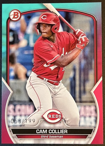 2023 Bowman Draft BD-143 Cam Collier Aqua/Pink Gradient #d/199 ...