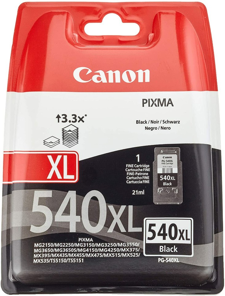 Canon PG-540 PG540L PG-540L CL-541 PG-540XL CL-541XL GENUINE INK ...