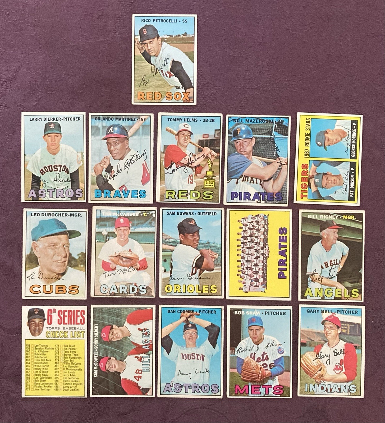 1967 Topps Baseball Card Lot of 36 All 4th & 5th Series Low Grade Stars ...