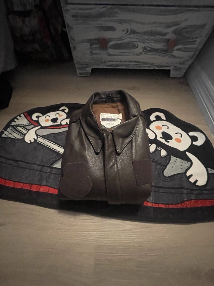 Saddler Leather Bomber A.F Flight Jacket Type A-2 Size 42 USA Made ...