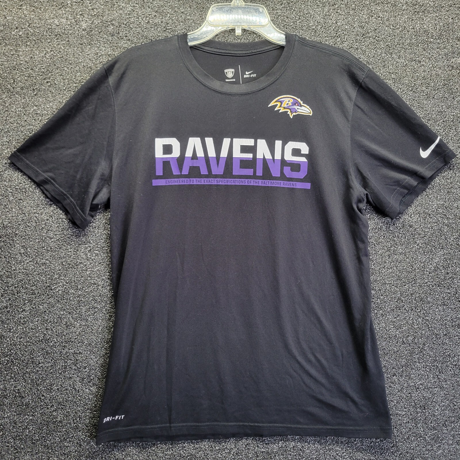 Nike Dri Fit Baltimore Ravens Long Sleeved NFL Training Equip Shirt Sz ...