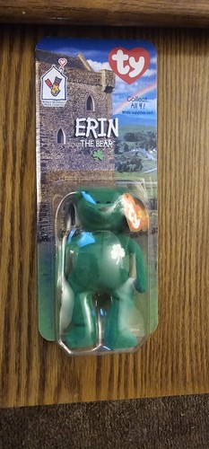 Ty Beanie Baby Erin The Bear 1997 Retired Plush Toy With 1993 Misprint ...