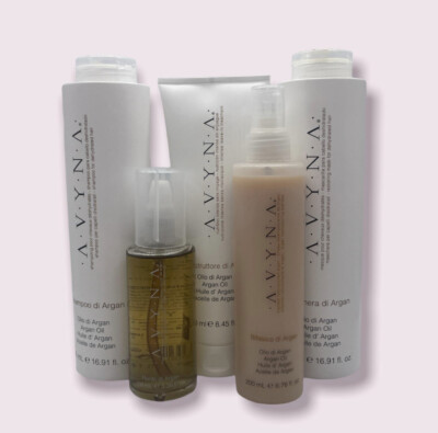 AVYNA 4pc bundle - Shampoo, Maschera, Bifasico, & Fluido di Argan 500mL ...