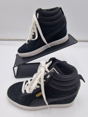 Puma Eco Ortholite Trainers High Top Women’s / Kids Black Wedge UK 3 ...