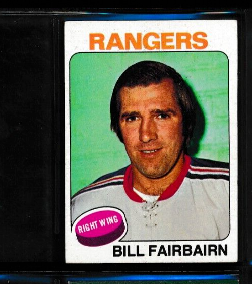 1975-76 Topps #109 Bill Fairbairn New York Rangers Signed Autograph ...
