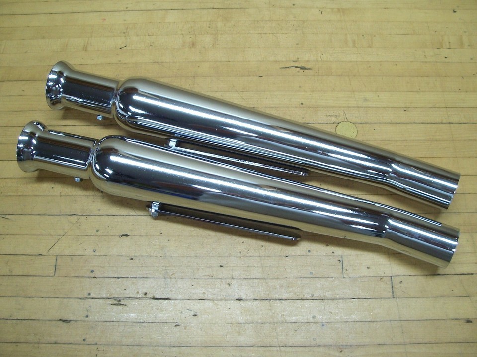NOS AK Cocktail Shaker Mufflers Panhead Knucklehead Bobber Chopper 1-3/ ...