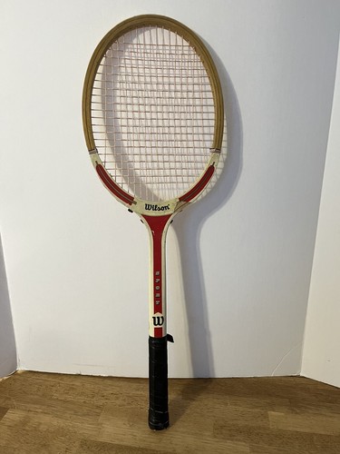 Vintage Wilson Tennis Racket Wood Red Sport 4 3/8 Sports Decor | eBay