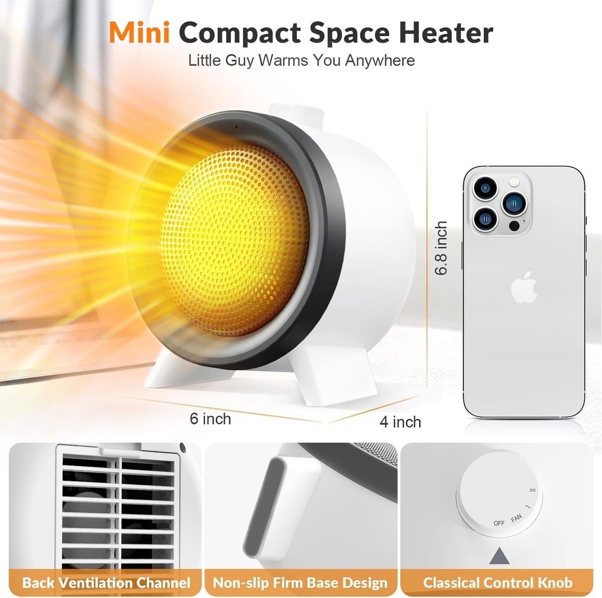 Small Non Electric Heaters DR 908W Infrared Heater With WiFi Wall