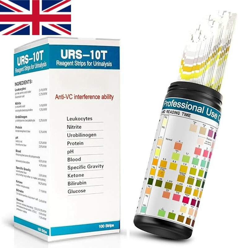 100 Strips Urine Test Strip 10 Parameters Urinalysis Dip-Stick PH Test ...