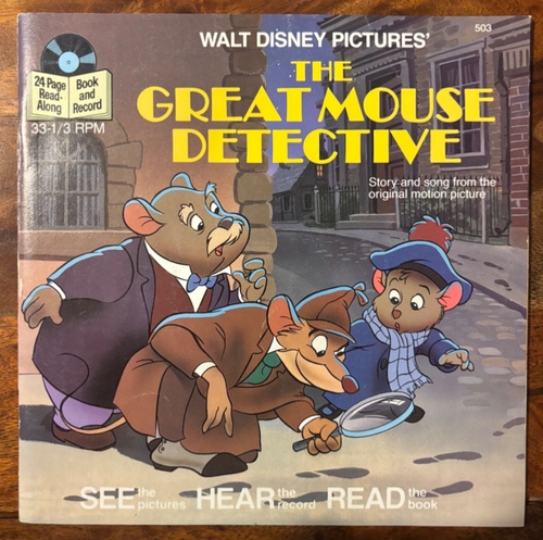 Rare - Walt Disney - The Great Mouse Detective - Record and Book #503 ...