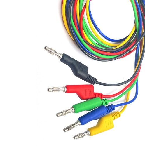 5pcs 4mm Stackable Banana Plug To Mini Grabber Clips Flexible Test ...