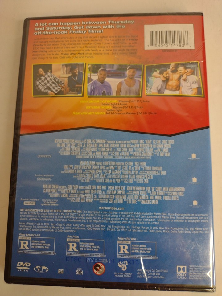 FRIDAY Trilogy 3-Movie Collection - Friday, Next Friday, Friday After ...