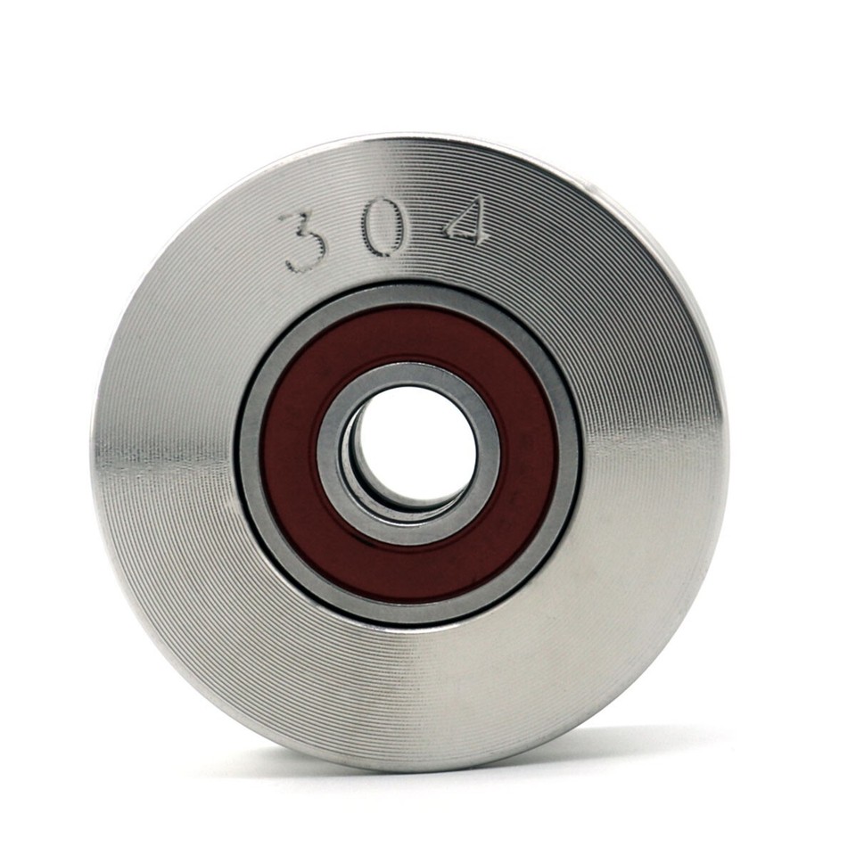Set of 2 Mini Stainless Steel 304 H Groove Pulley Flat Belt Small ...