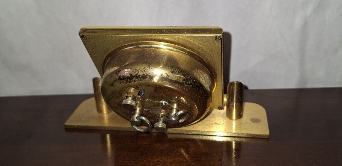 UNUSUAL FLORN, SWISS 7 JEWELED DESK CLOCK WORKING ART-DECO MID CENTURY ...