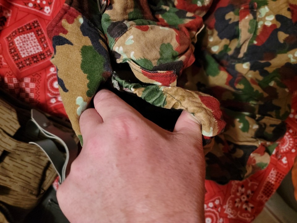 NOS East German NVA DDR Military Rain Camo Strichtarn pack w/ Straps ...