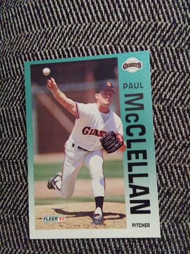 Fleer 1992 Paul McClellan San Francisco Giants Baseball #642 Complete ...