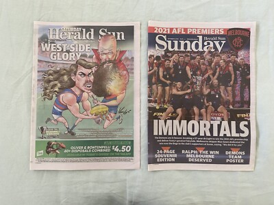 Melbourne Demons 2021 Premiers Souvenir Lift-outs - Herald Sun Saturday ...