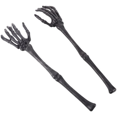 1 Pair of Halloween Skeleton Arm Stake Decoration Skull Hands Garden ...